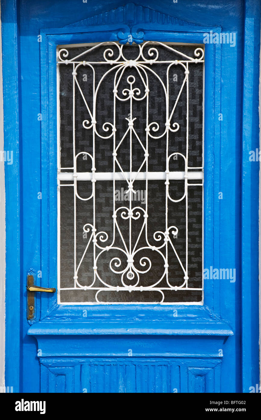 A traditional Greek door Skopelos Town Greek Islands Greece Stock Photo ...