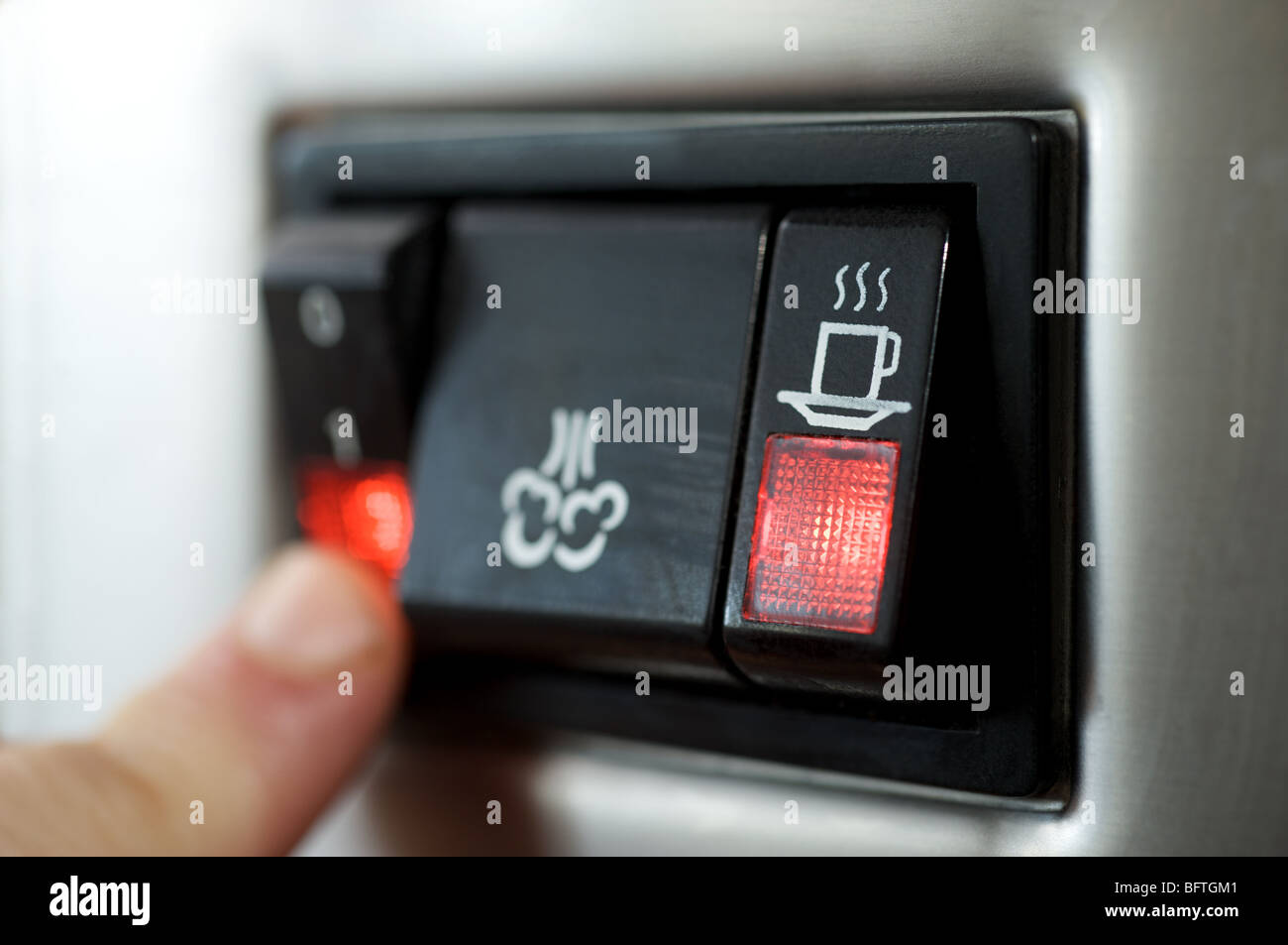 Switches on a Classic Gaggia coffee machine Stock Photo - Alamy