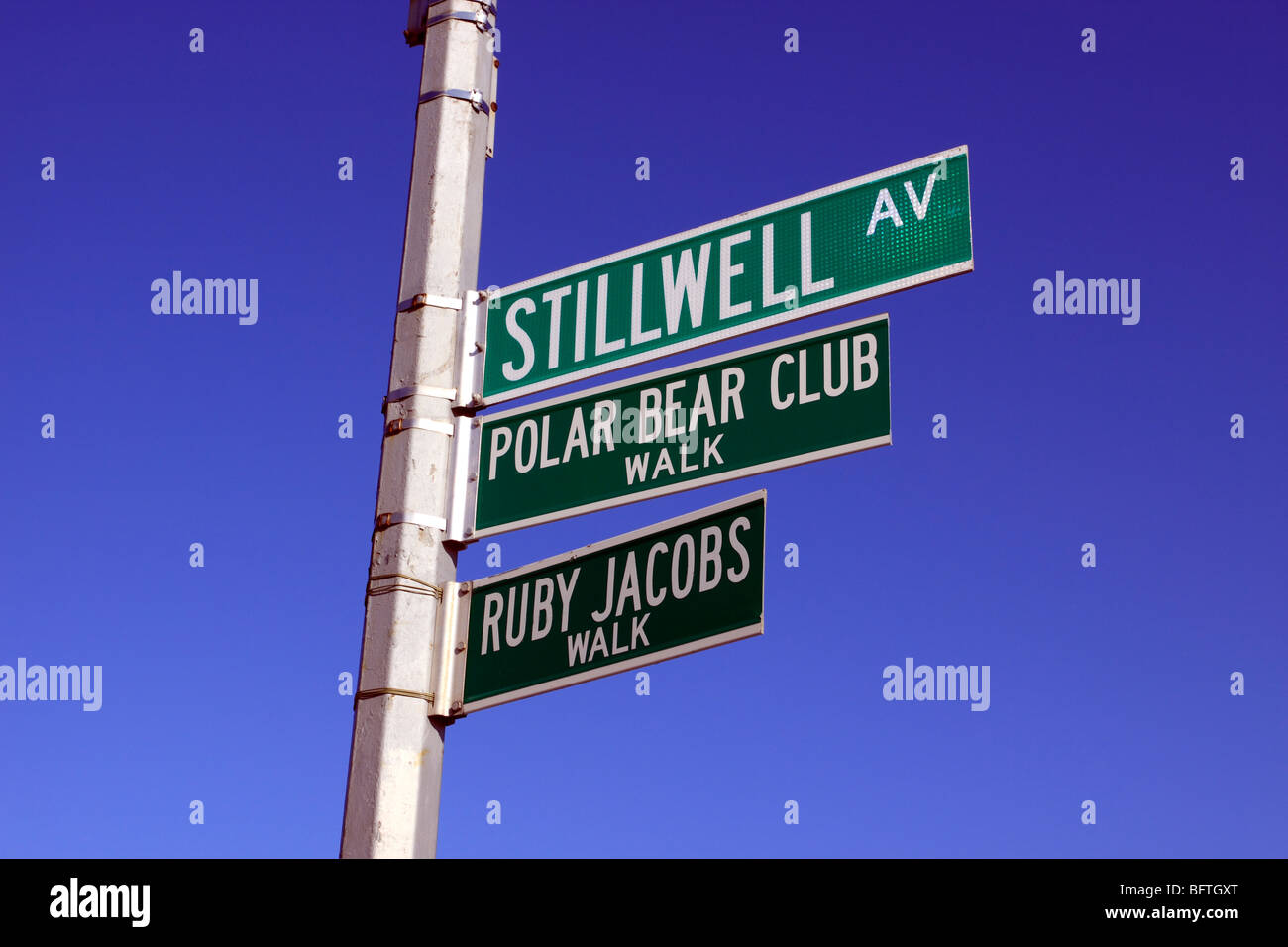 Street signs on coney island hi-res stock photography and images - Alamy