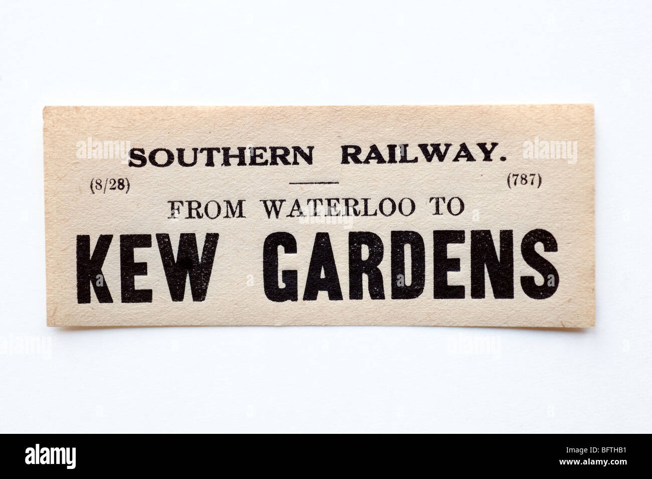 Kew Gardens, luggage label Stock Photo - Alamy