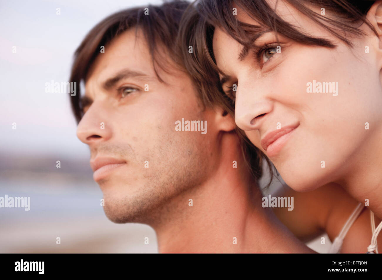 Hispanic couple at night on beach hi-res stock photography and images ...