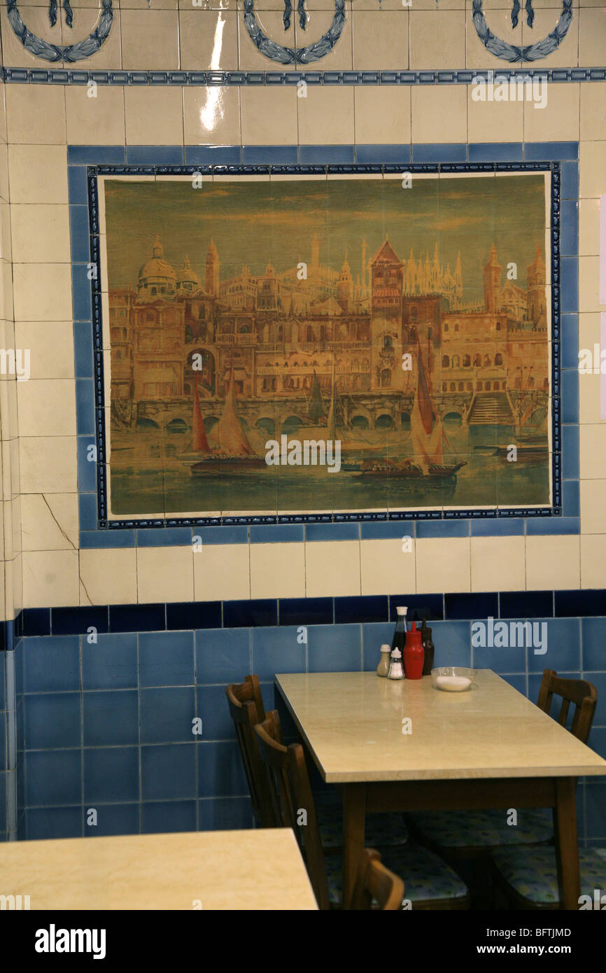 Interior of River Cafe, Putney, South London Stock Photo - Alamy