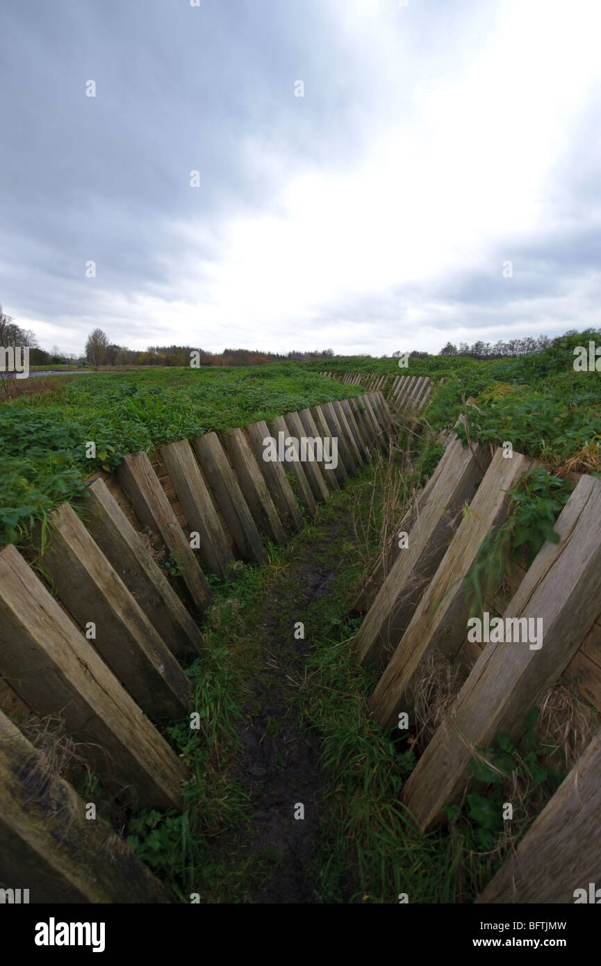 A muddy world war 2 trench Stock Photo - Alamy