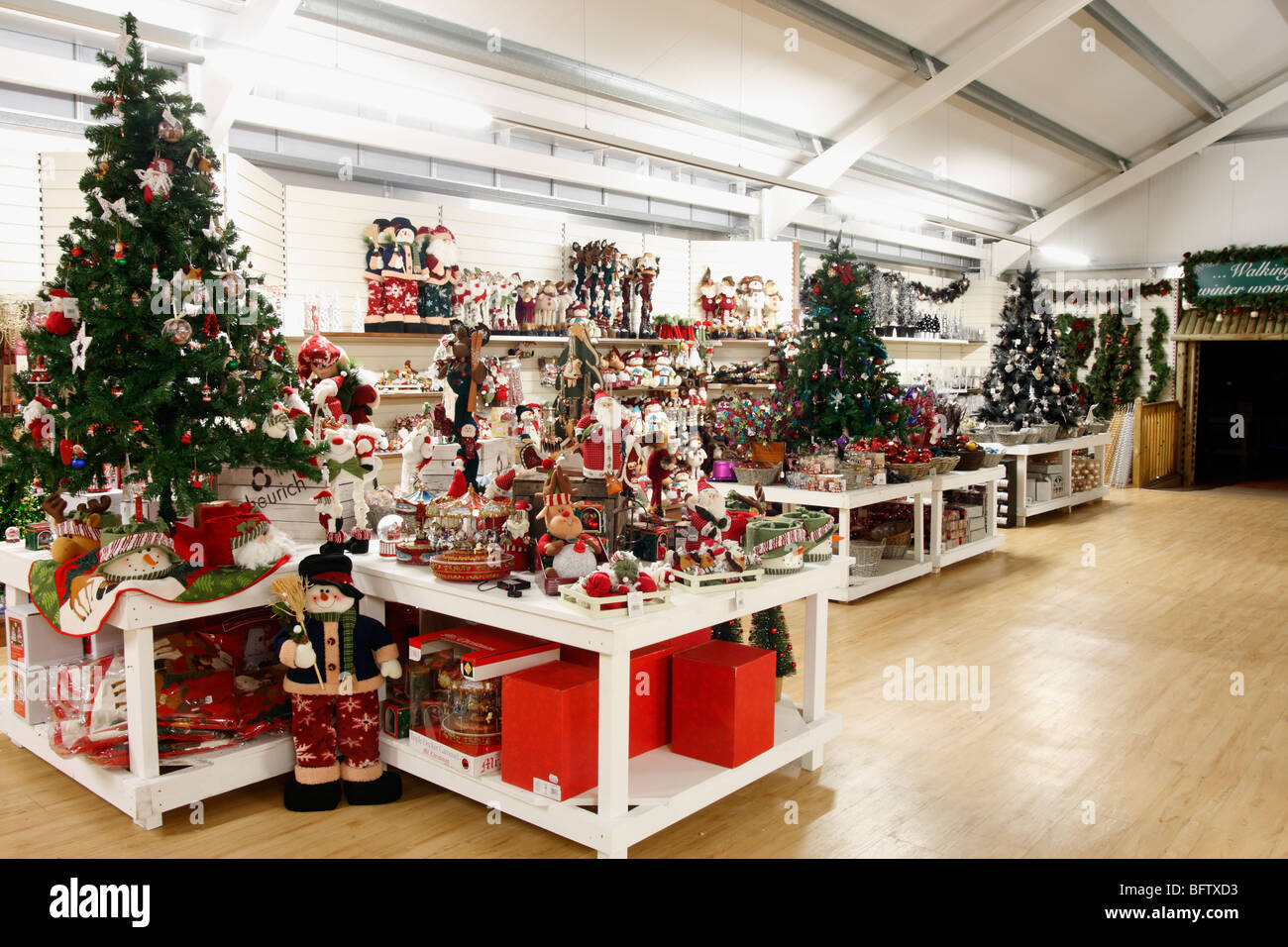 Christmas Goods on display Stock Photo - Alamy