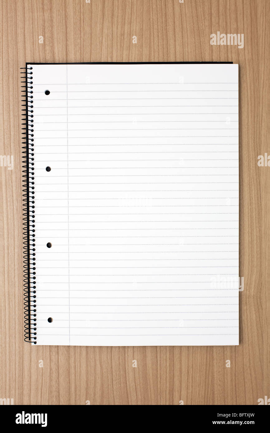 blank white notebook on table Stock Photo - Alamy