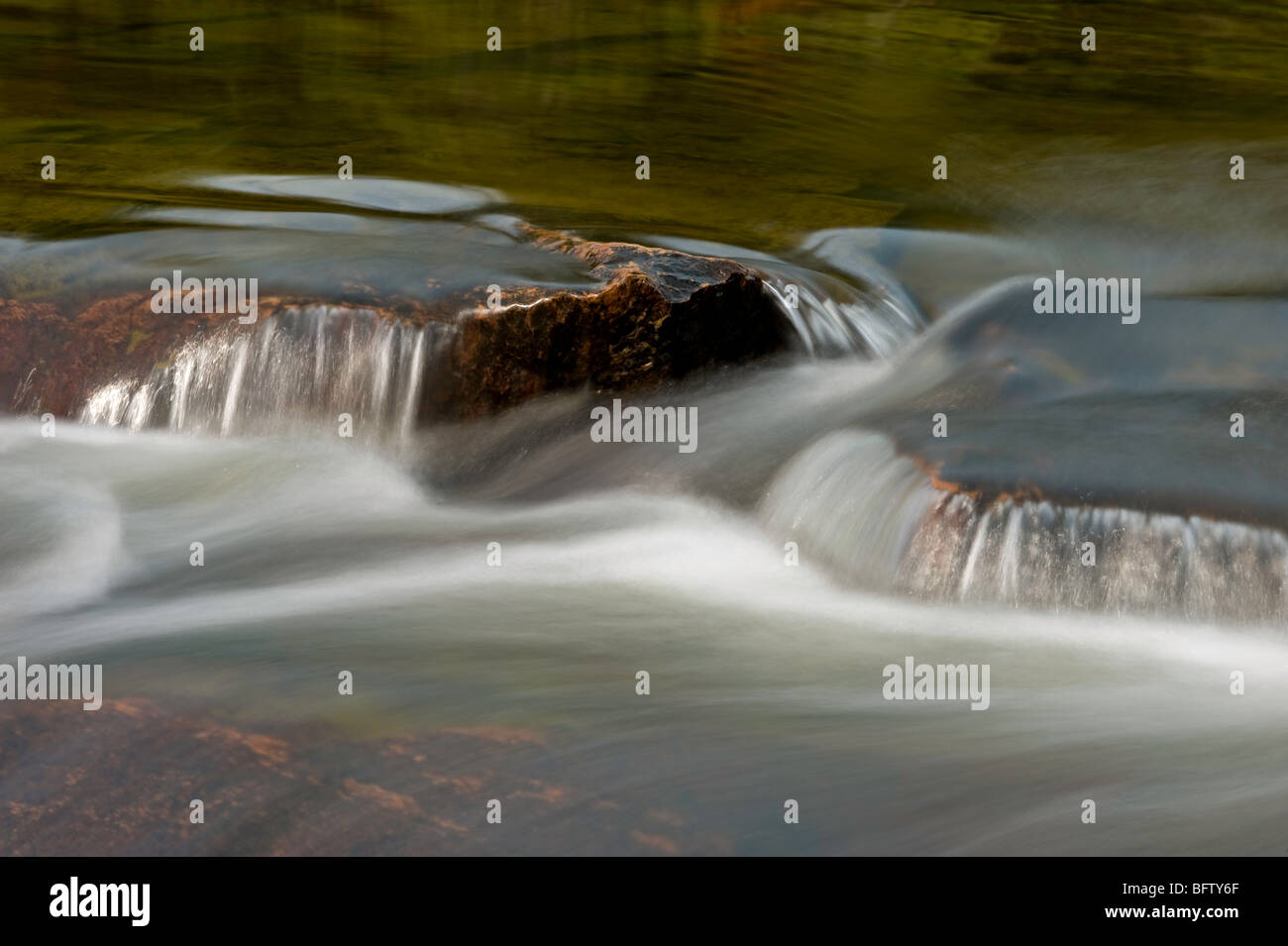 Waterfall on the Mahzenazing River, Killarney, Ontario, Canada Stock ...