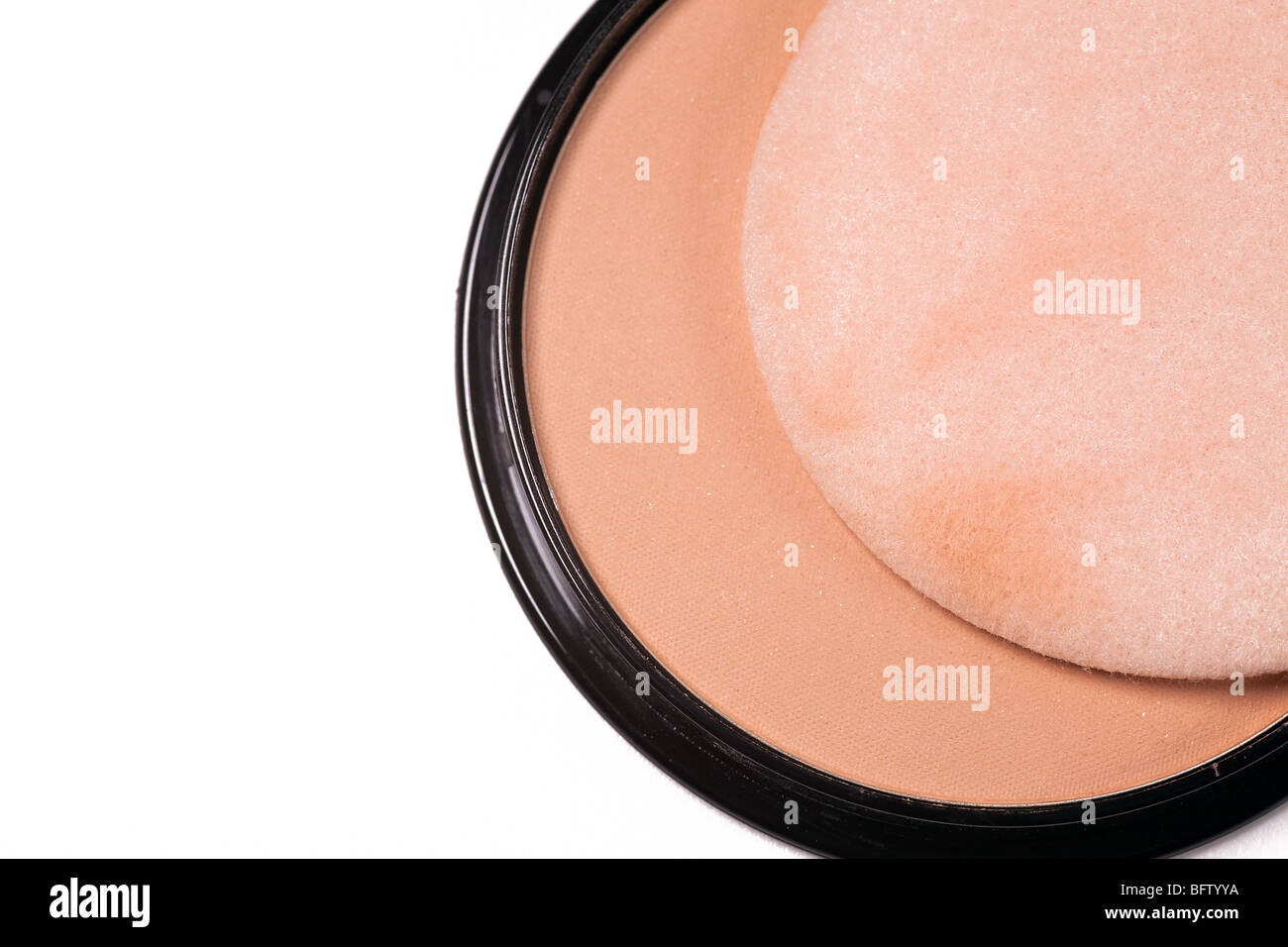 cosmetic powder compact isolated on white background Stock Photo - Alamy