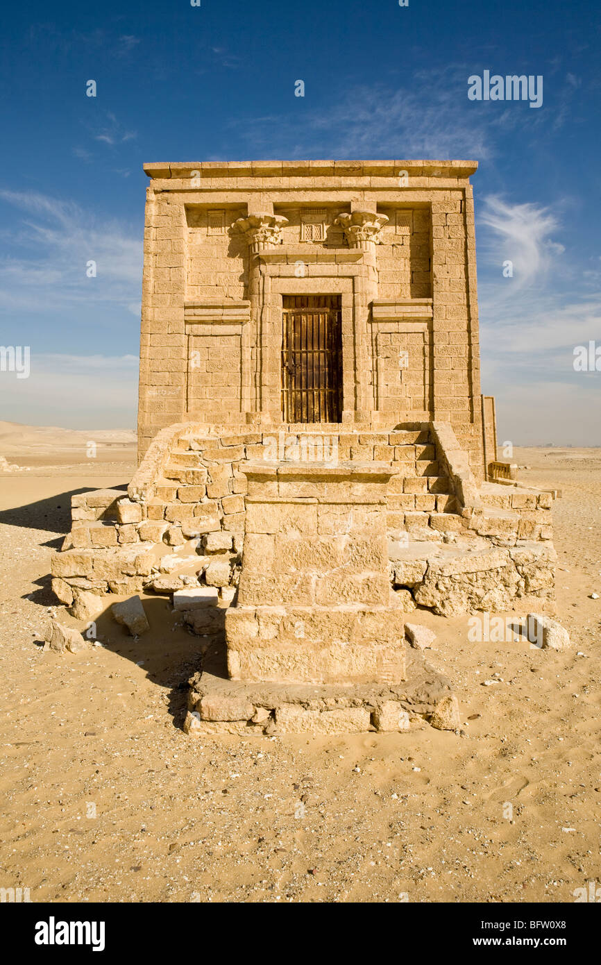 One of the mausolea at the cult centre of Tuna el Gebel, ancient ...