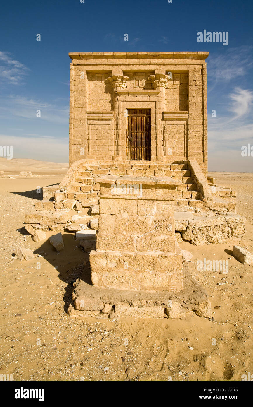 One of the mausolea at the cult centre of Tuna el Gebel, ancient ...