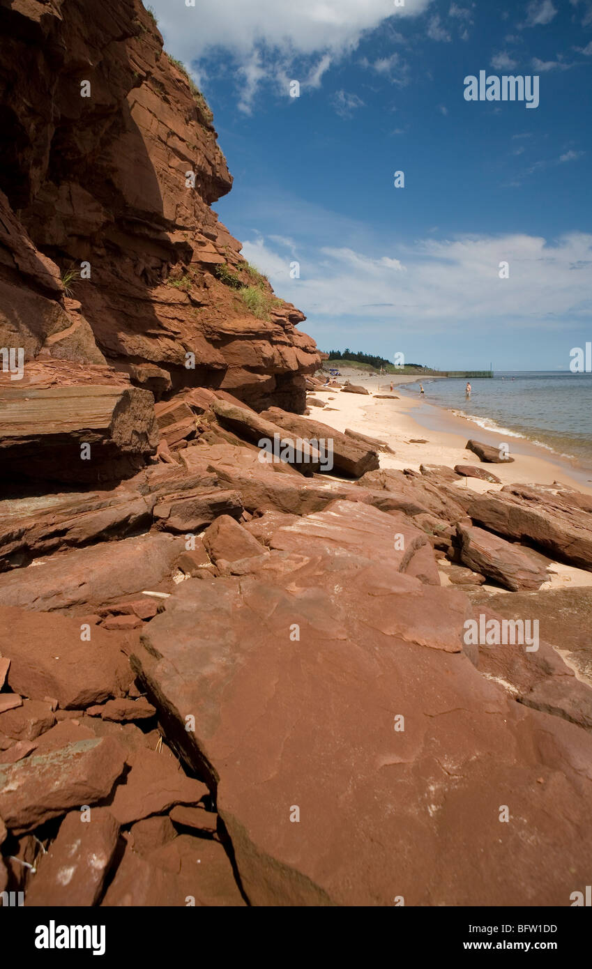 Beach at Basin Head Provincial Park in eastern Prince Edward Island ...