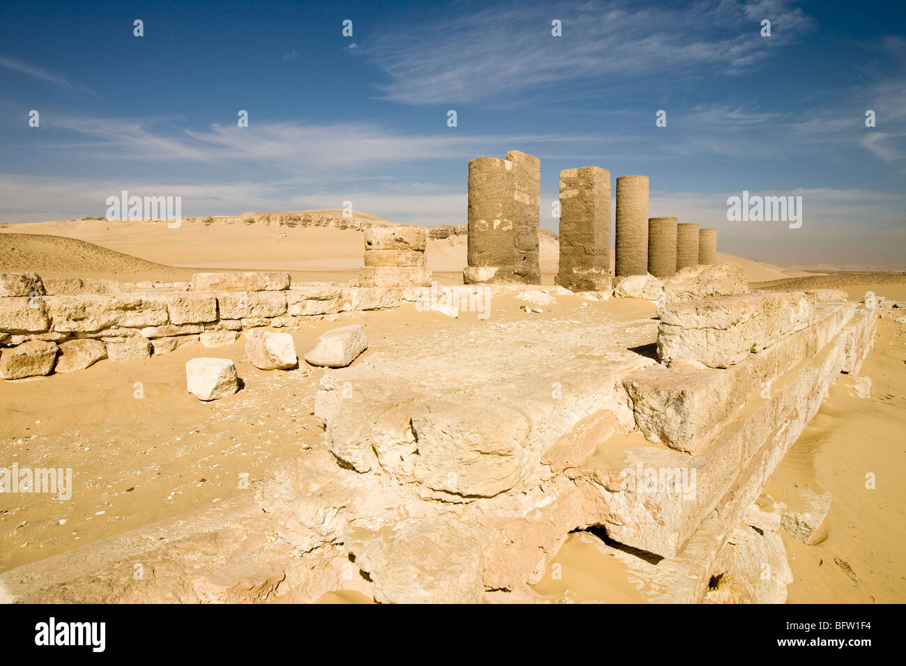 Columns from the Temple of Thoth at Tuna el Gebel, ancient necropolis ...