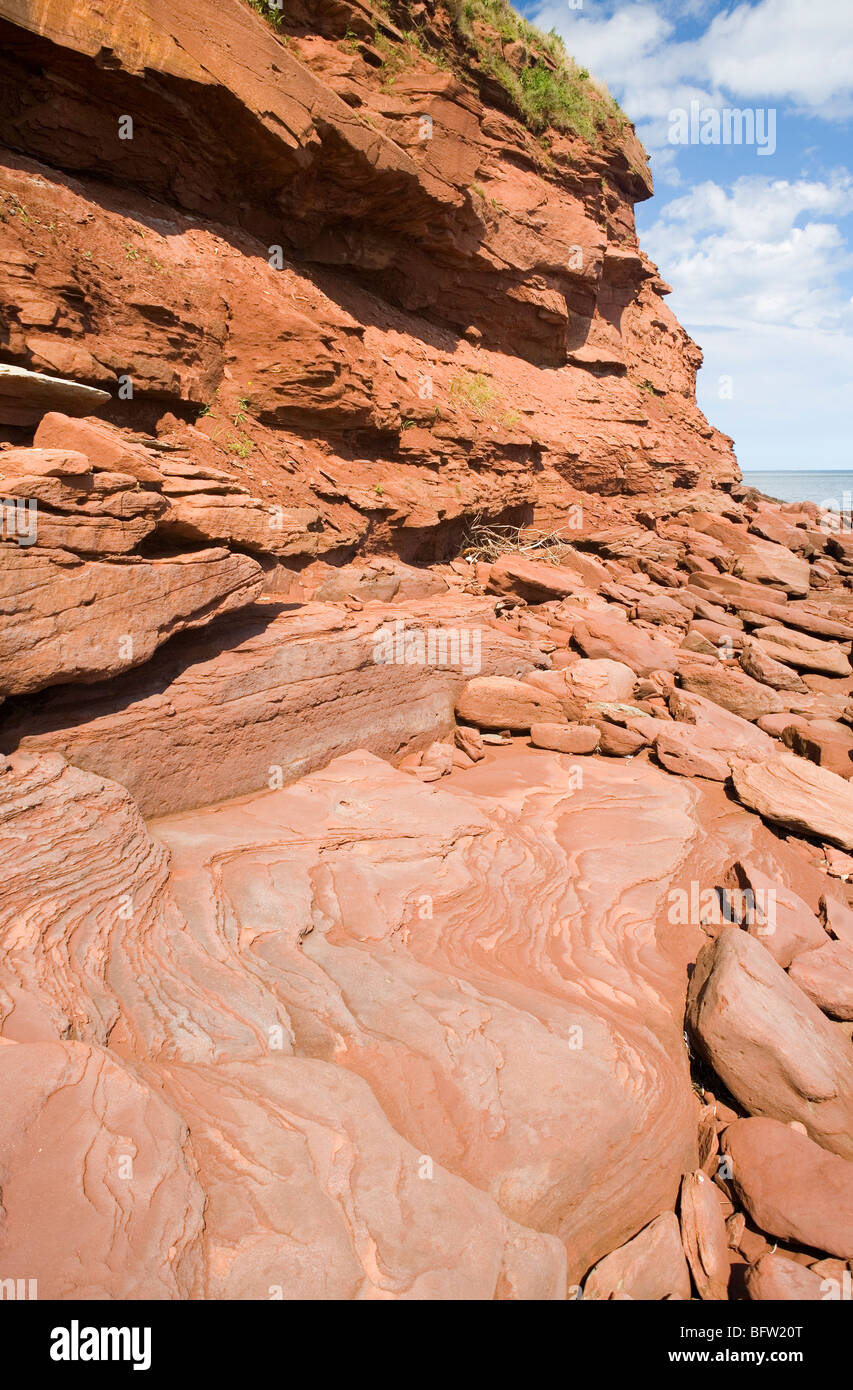 Cliffs at Basin Head Provincial Park Stock Photo - Alamy