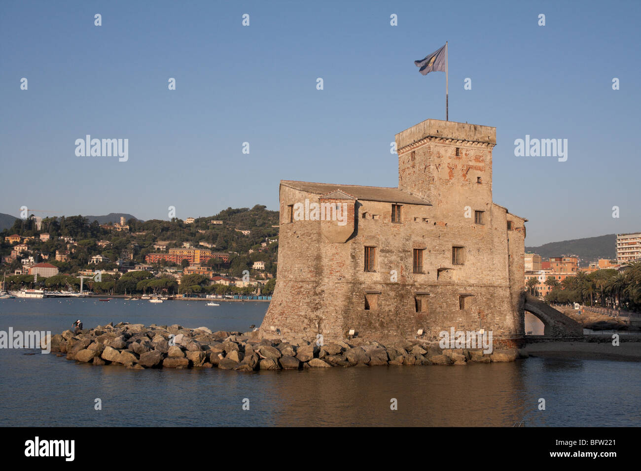 Rapallo castle at dawn Stock Photo - Alamy