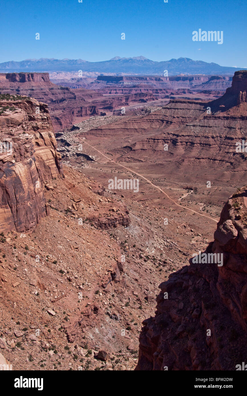 Looking east into the canyons of the White Rim area, near the Island in ...