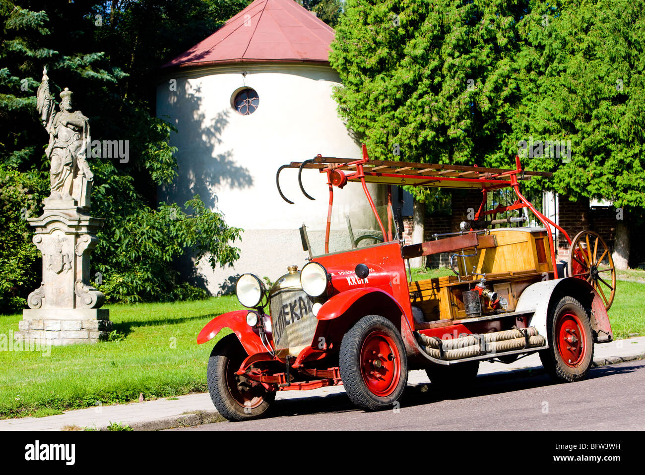 historical fire engine, Czech Republic Stock Photo - Alamy