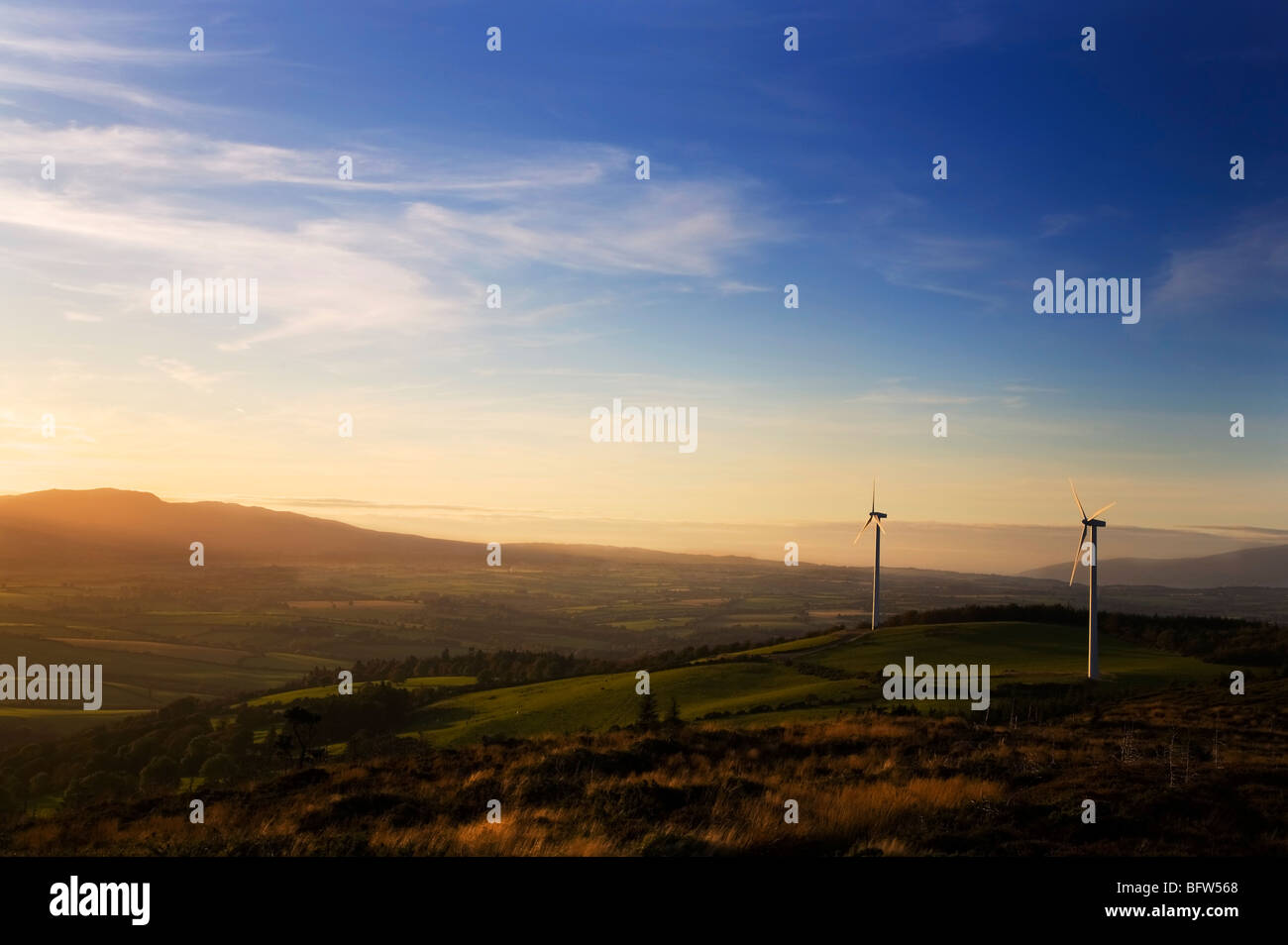 Beallough Windfarm, Above Portlaw, County Waterford, Ireland Stock ...
