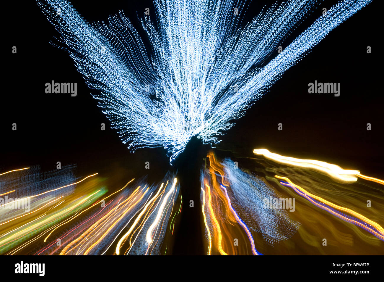 Night with streaky lights hi-res stock photography and images - Alamy