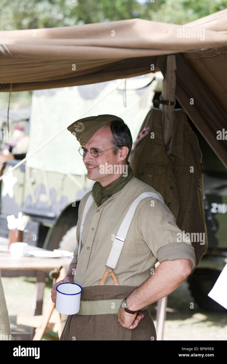 British army press unit exhibit at 1940s Fayre Stock Photo - Alamy