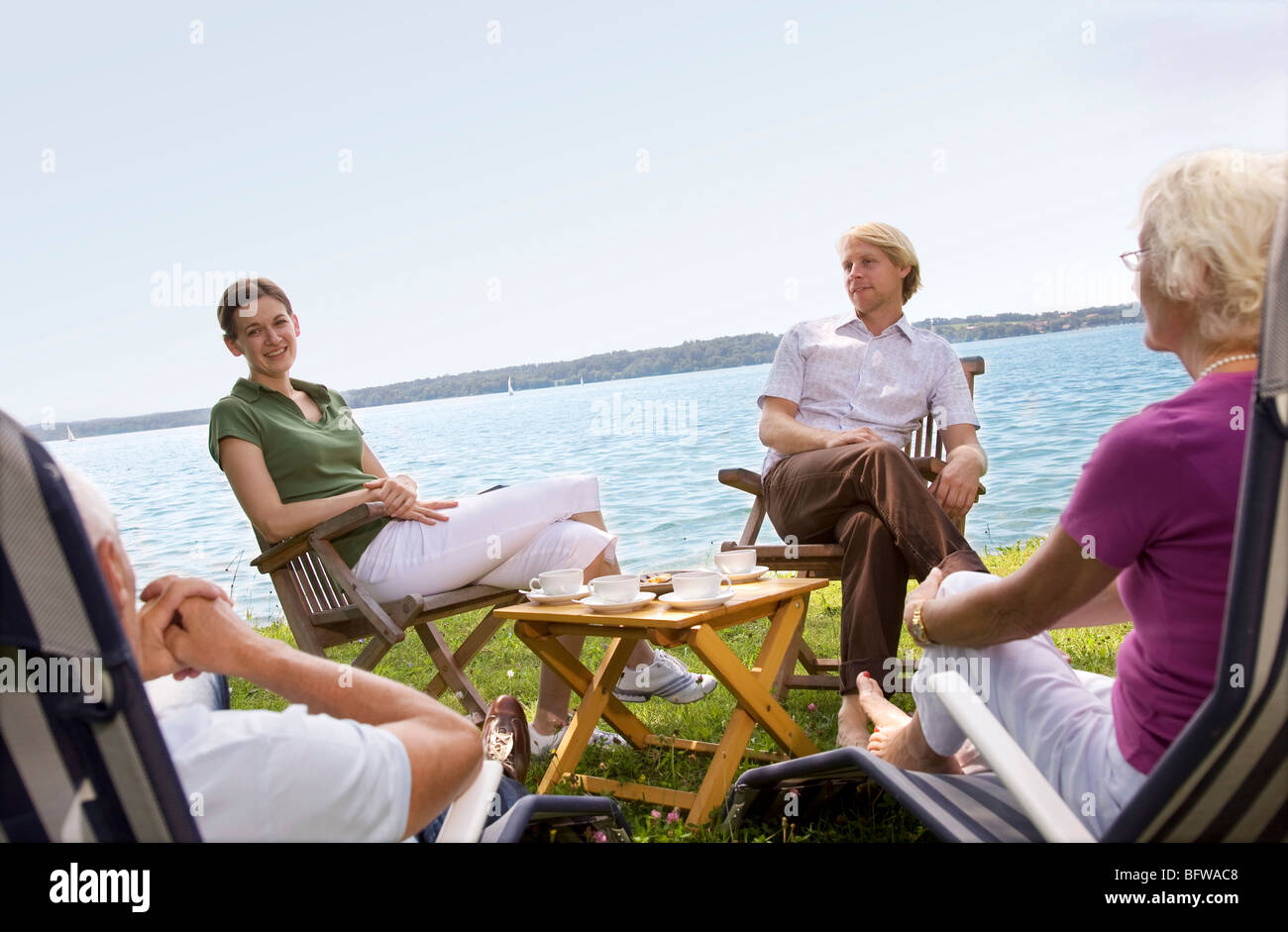 senior couple, man, woman sit together Stock Photo - Alamy