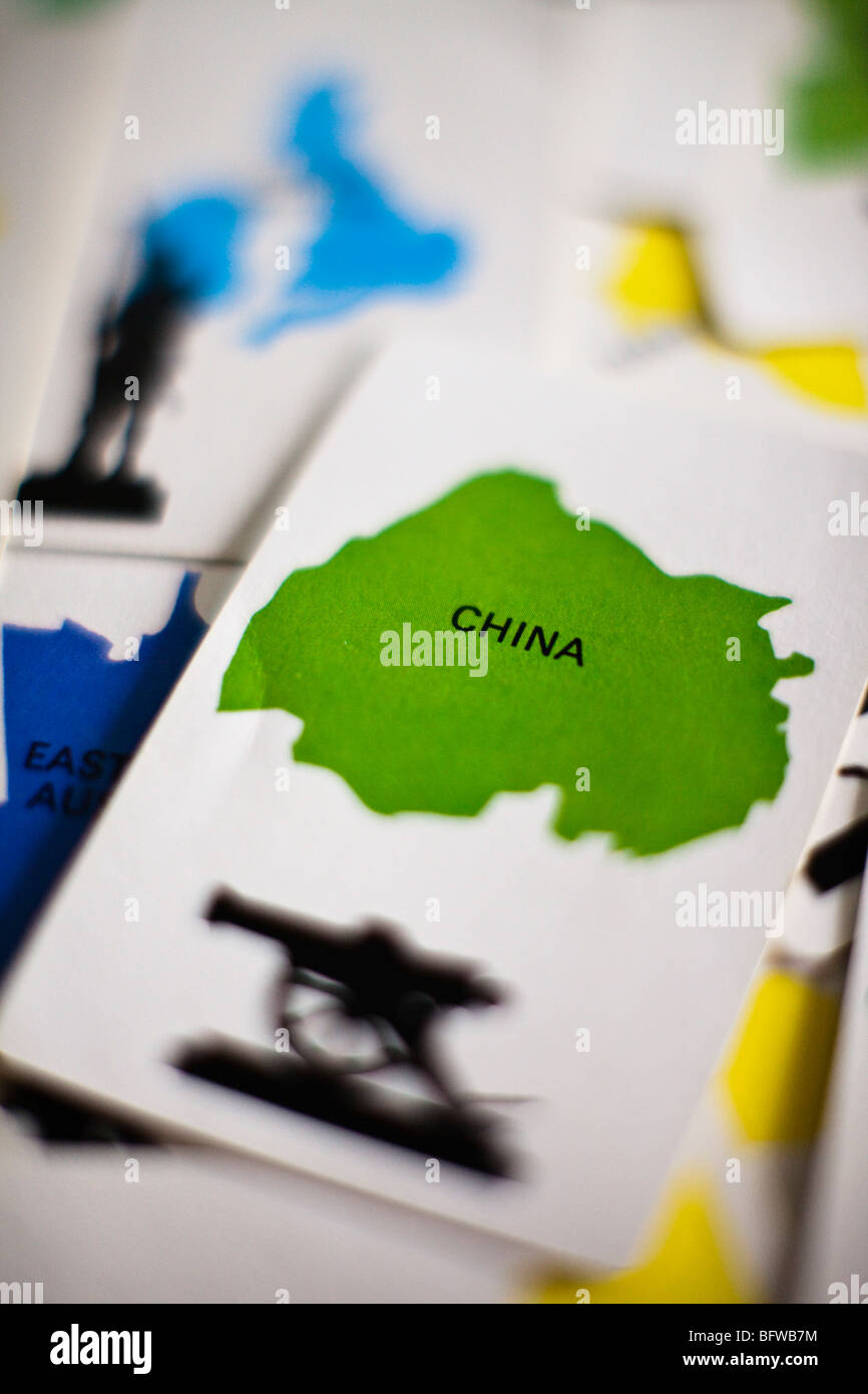 The China card in the classic board game of "Risk Stock Photo - Alamy
