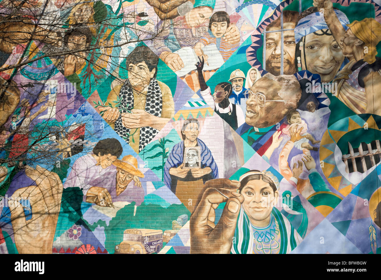 Mural Depicting African And Indigenous Civil Rights Figures Atlanta ...