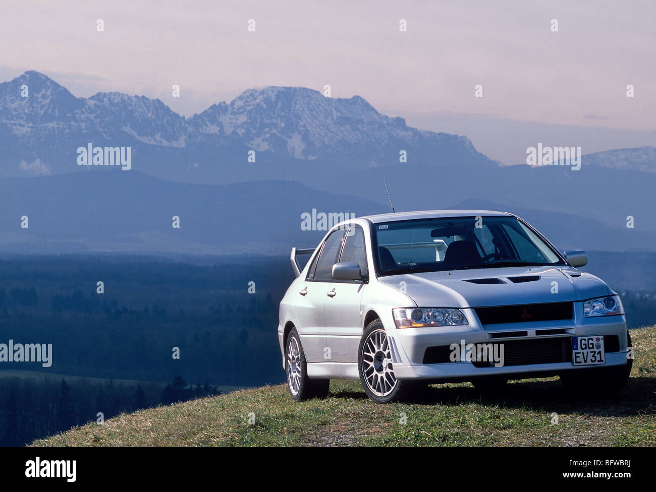 Mitsubishi EVO7 2002 Stock Photo - Alamy