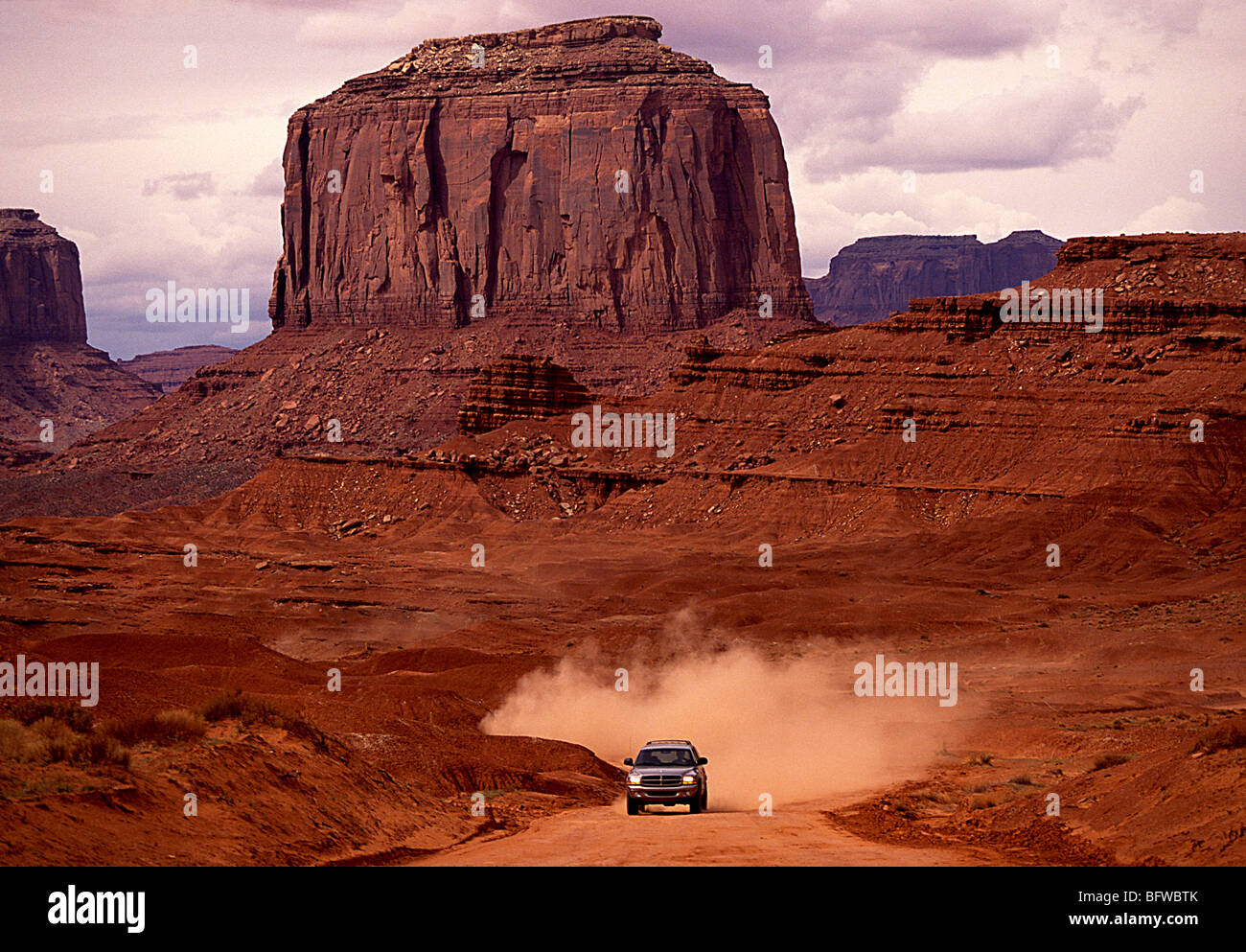 Dodge Durango SUV driving in Monument Valley Arizona USA Stock Photo ...