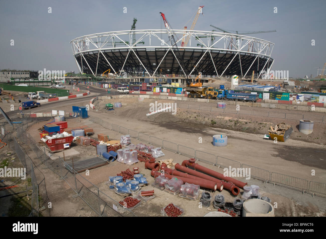 Building Site Of Olympic Stadium For London 2012 Stock Photo - Alamy
