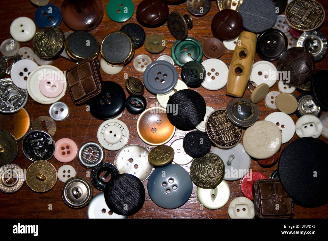 Collection of buttons Stock Photo - Alamy