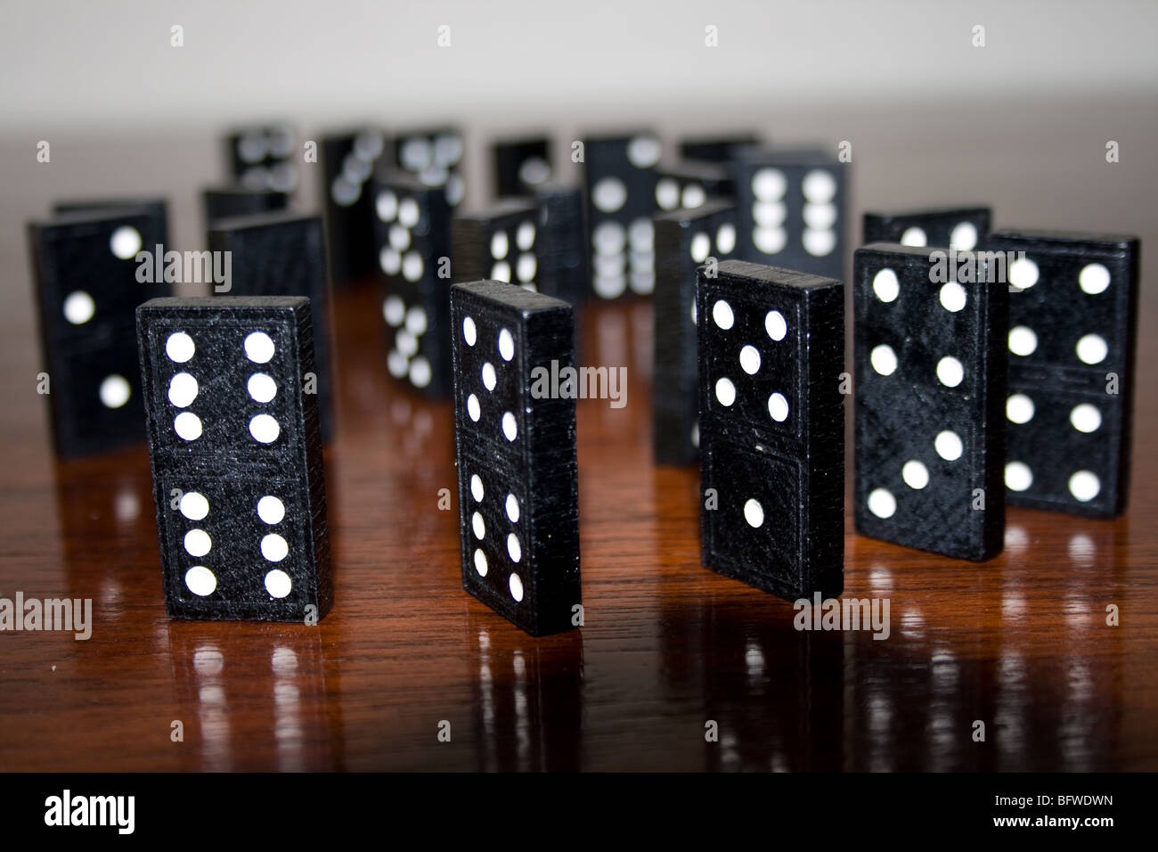 English wooden dominoes Stock Photo - Alamy
