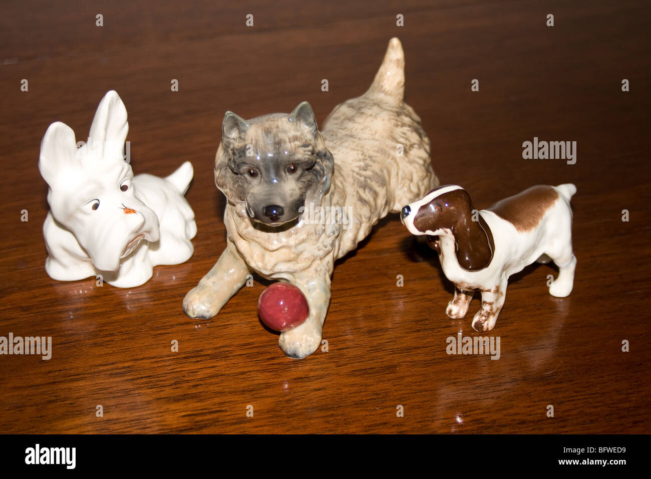 Three Beswick pottery dogs Stock Photo - Alamy
