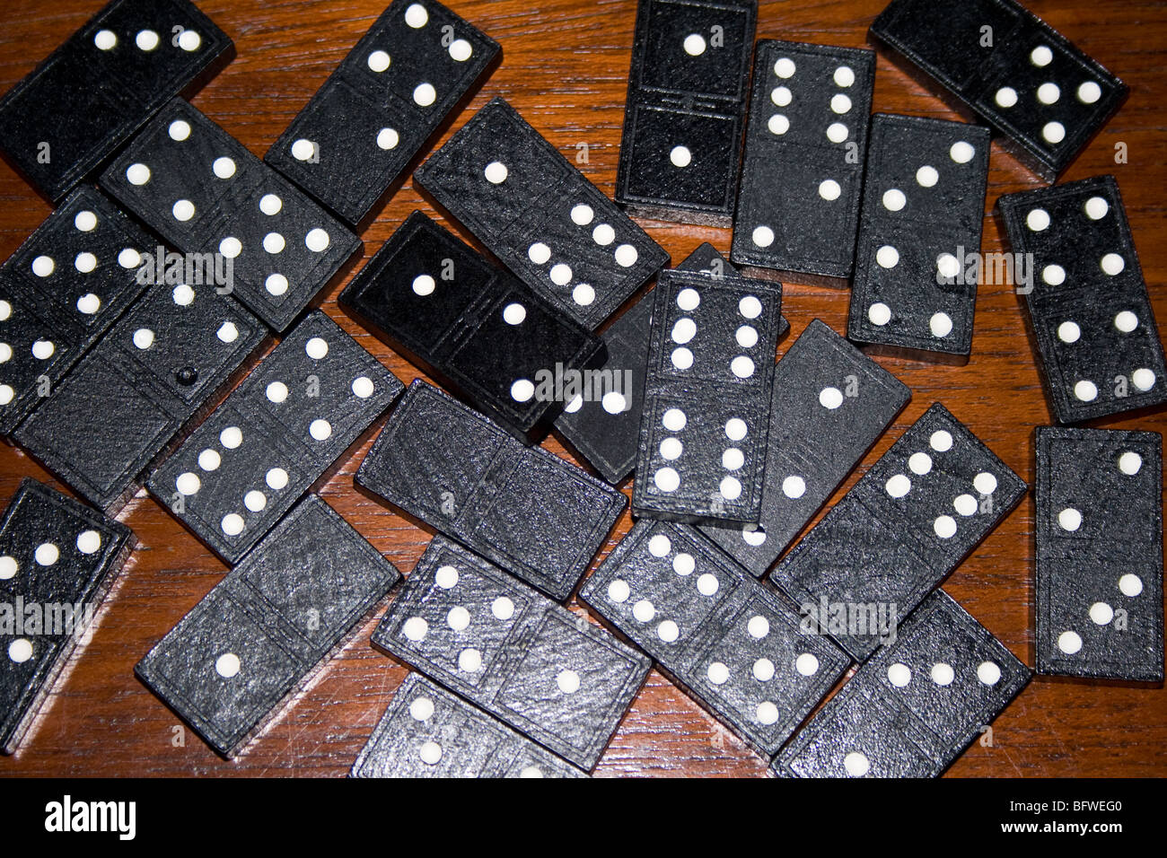 English wooden dominoes Stock Photo - Alamy