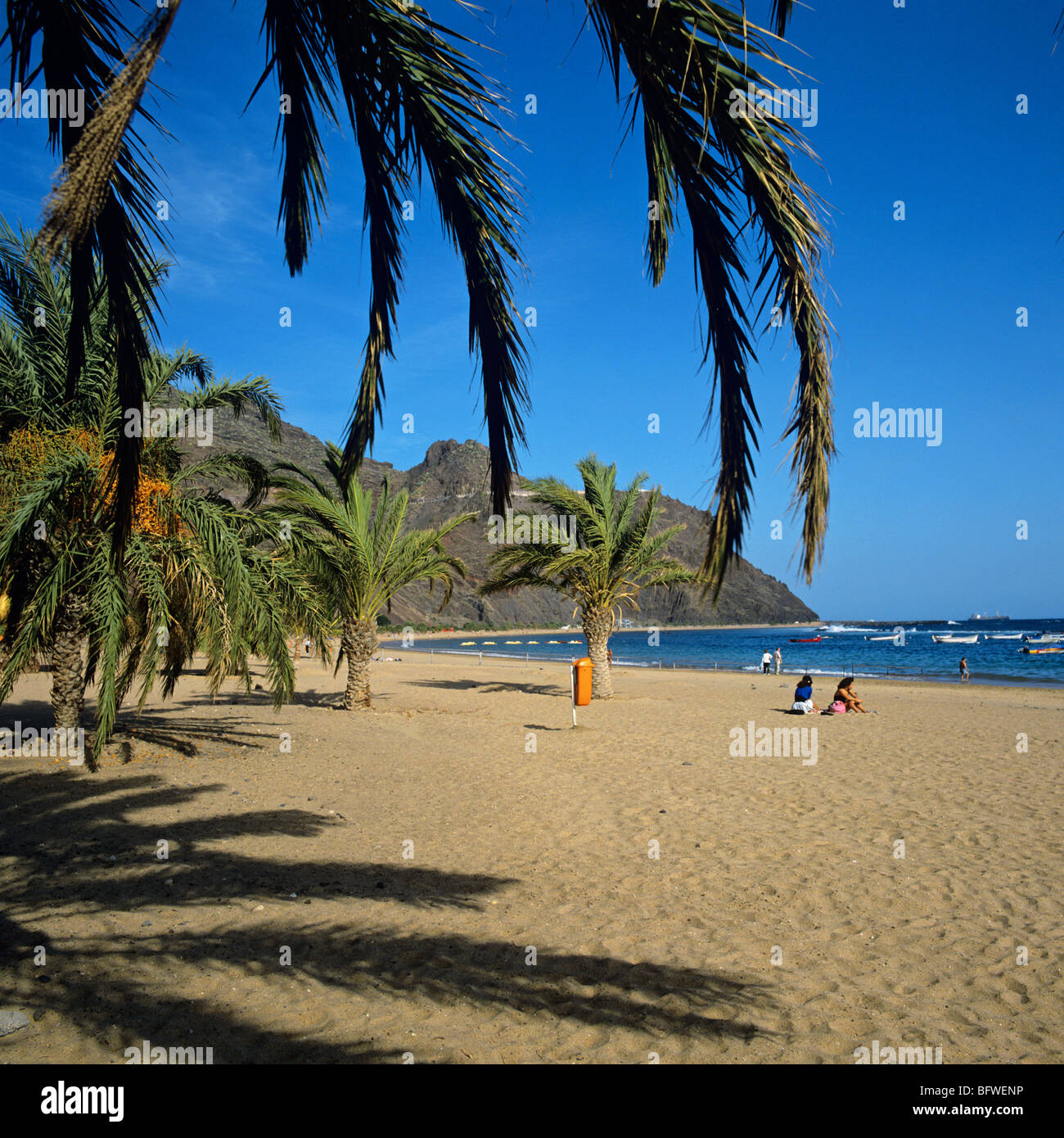 Beautiful golden beach at Las Teresitas Stock Photo - Alamy