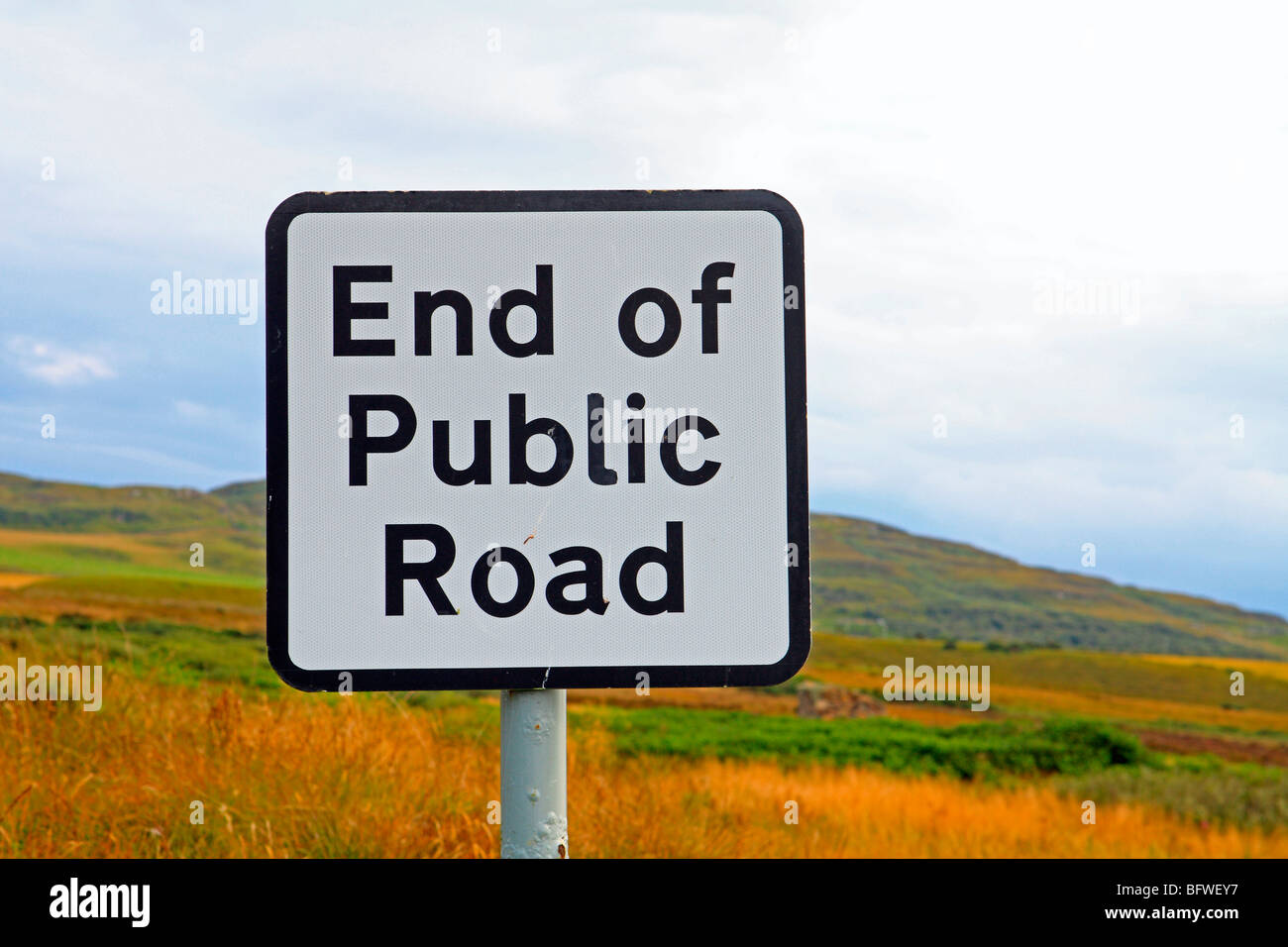 Road sign, Isle of Islay, Scotland Stock Photo - Alamy