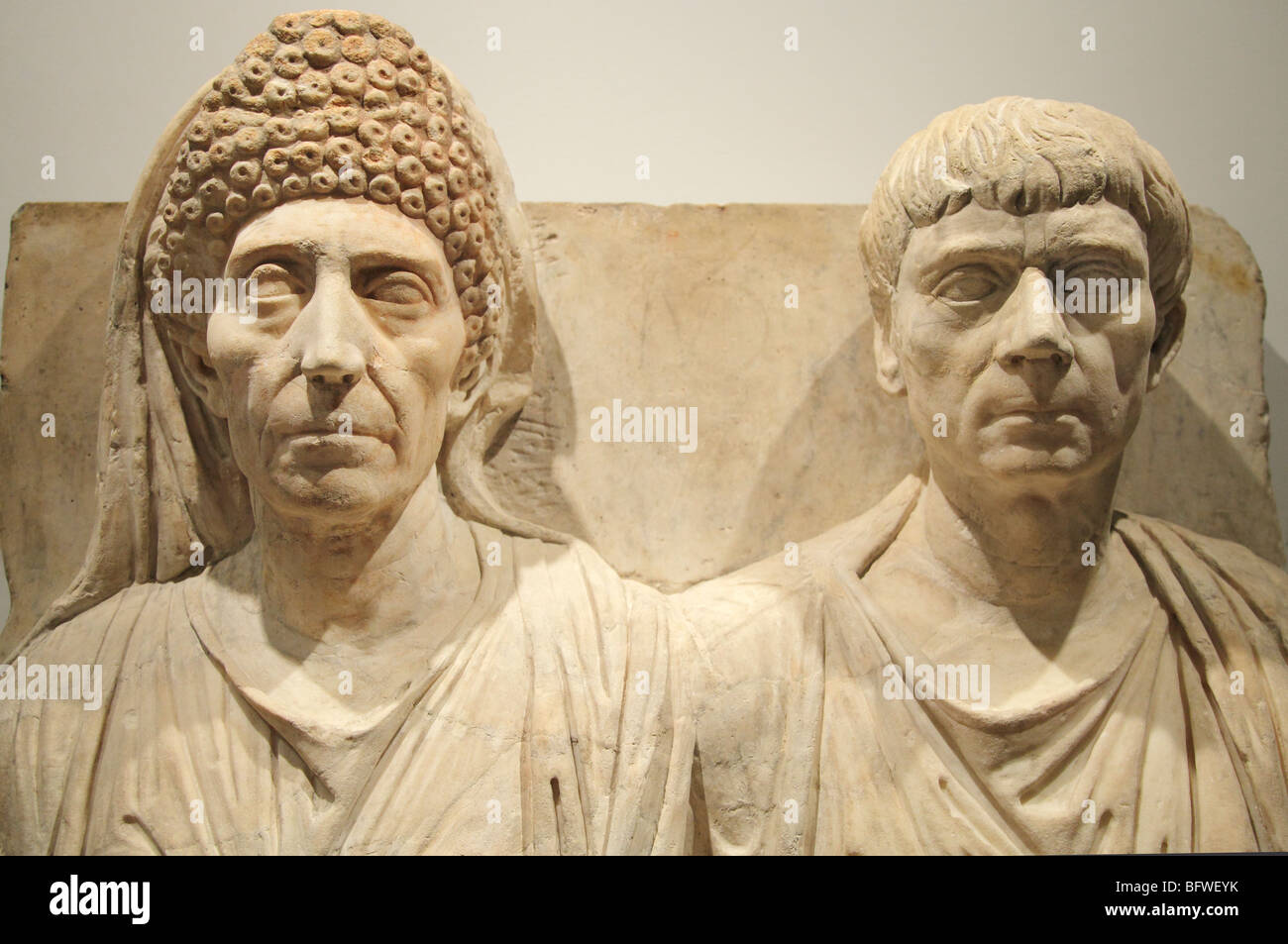 Cheery Roman couple on their funereal carving- the Ashmolean, Oxford ...