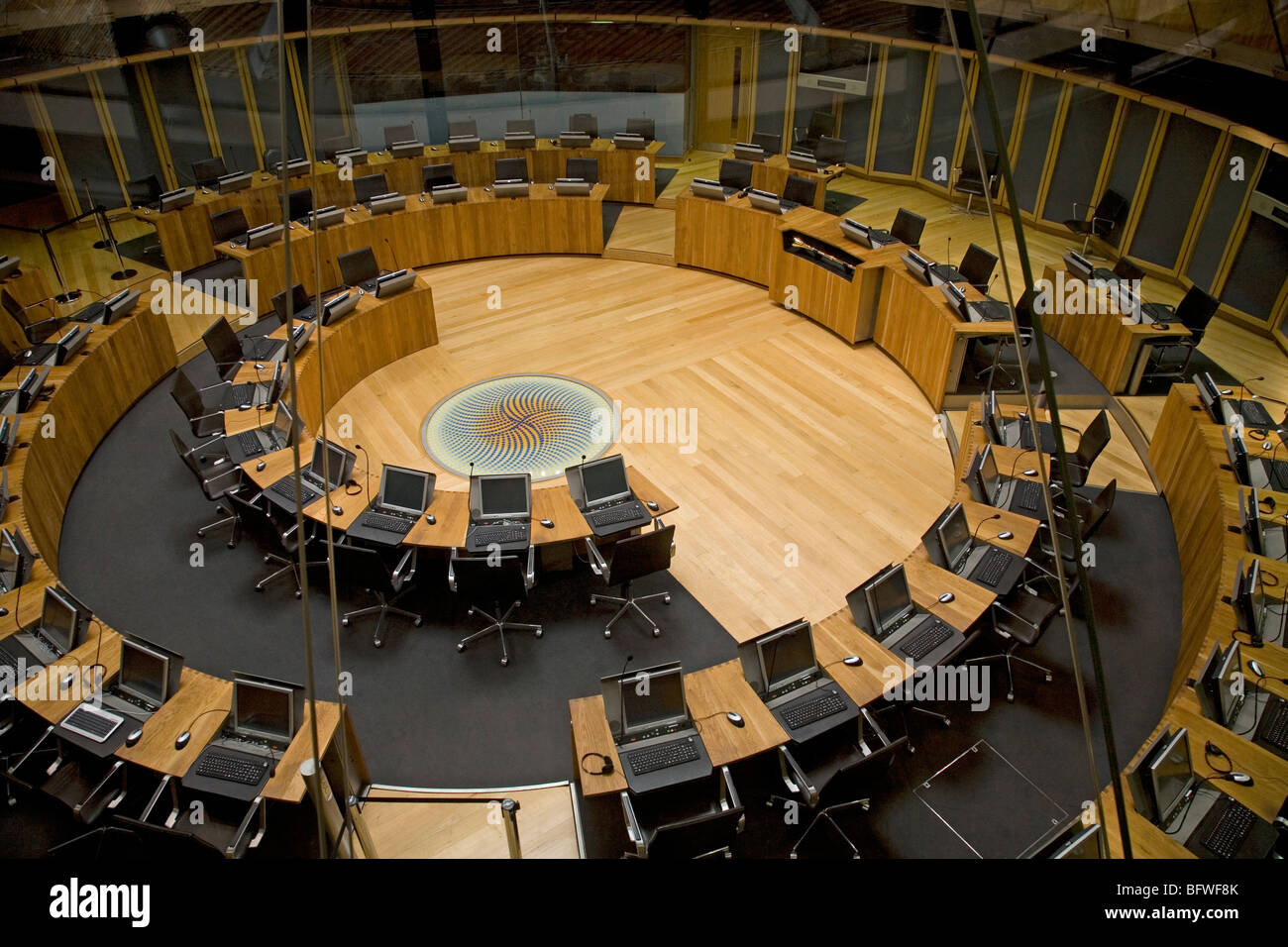 Welsh assembly debating chamber hi-res stock photography and images - Alamy