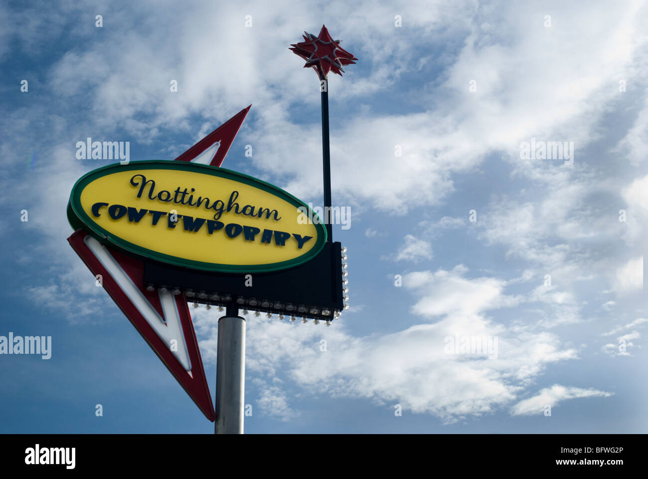The Nottingham contemporary neon sign designed by Nottingham based ...