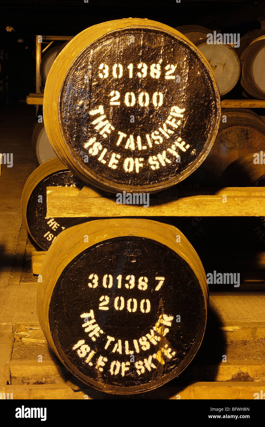 Talisker distillery (single malt whisky), Skye Island, Highlands region ...