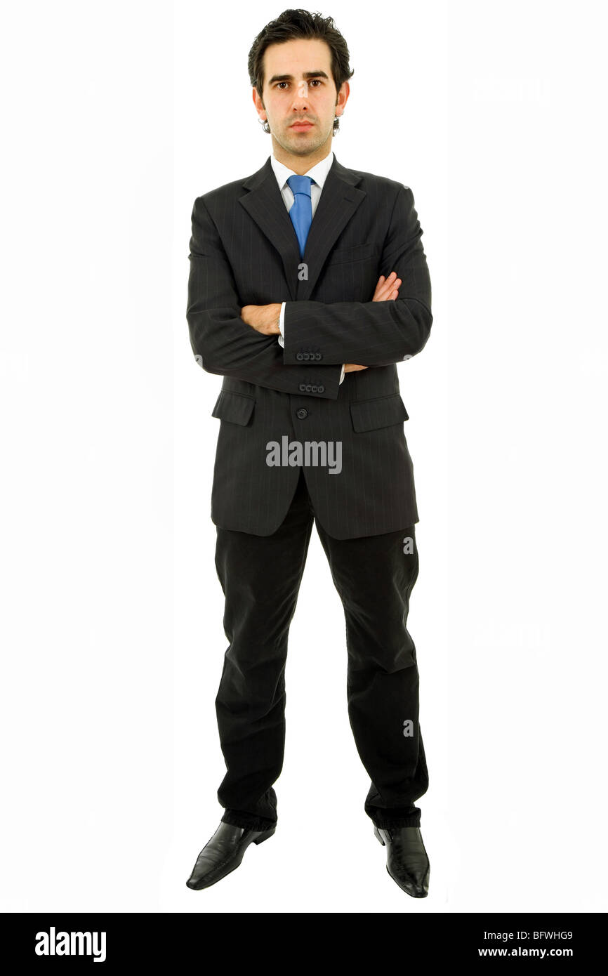young business man full body isolated on white background Stock Photo ...