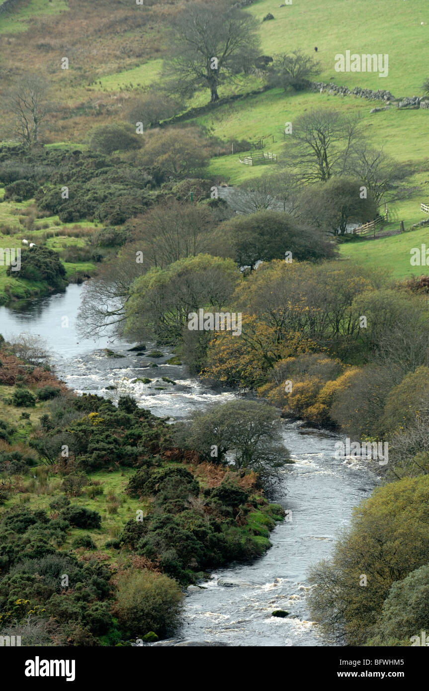 West River Dart near Dunna Bridge Dartmoor National Park Devon England ...