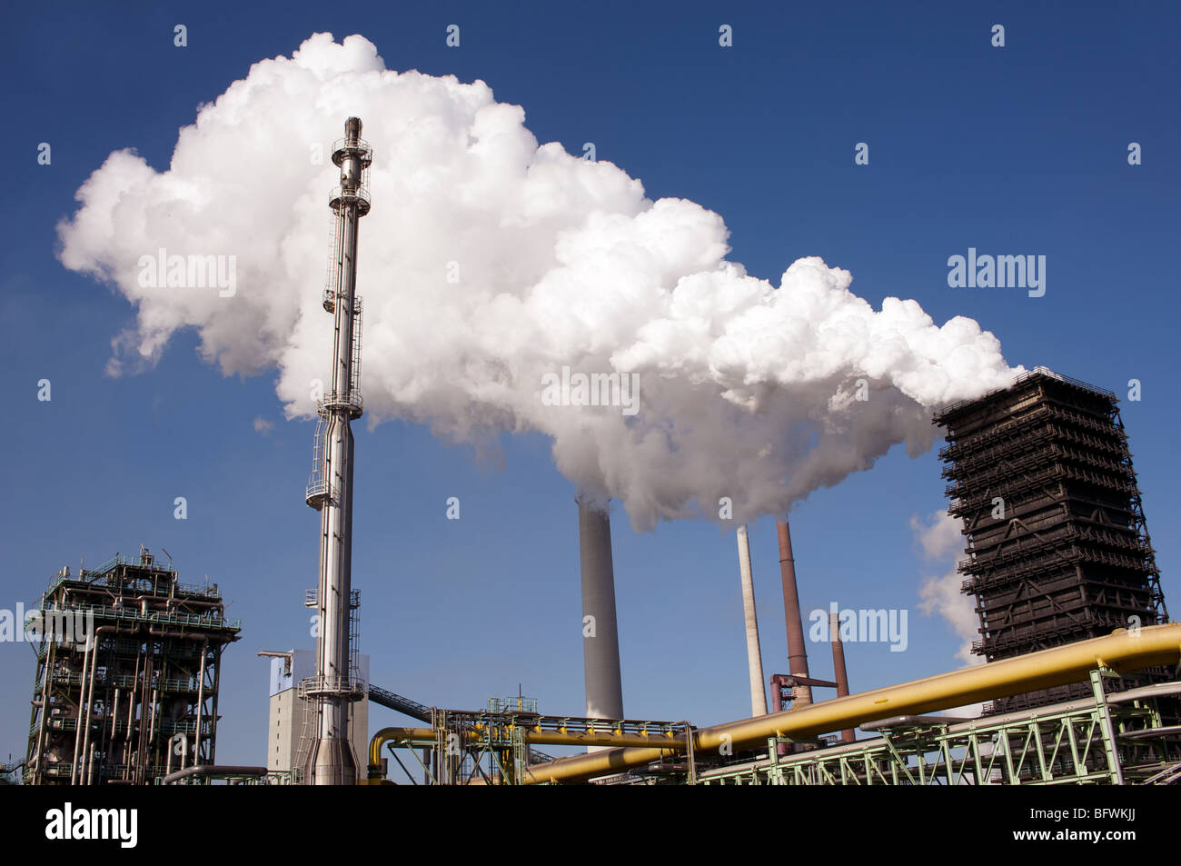 Coking plant for use in the manufacturing of steel, Germany Stock Photo ...