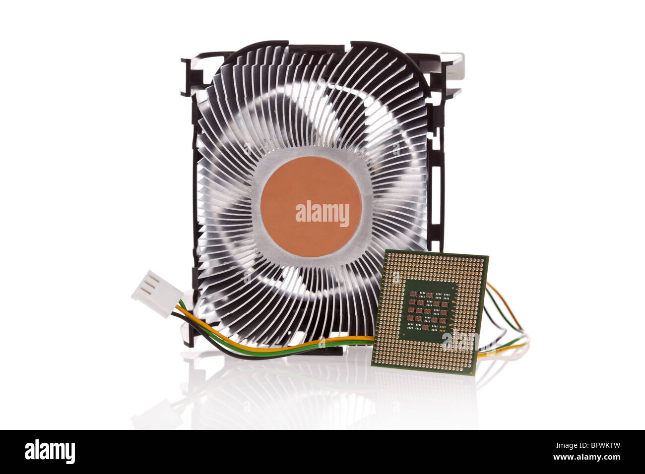 CPU and CPU Cooler isolated on a white background Stock Photo - Alamy