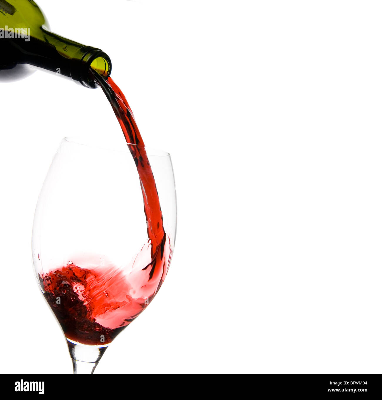 a clear glass of red wine isolated on white background Stock Photo - Alamy