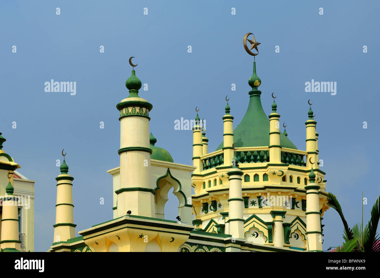 Minarets & Green Crescents of Abdul Gaffoor Mosque (1907) built in the ...