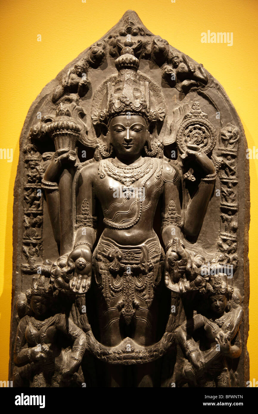 Stone Vishnu from West Bengal- the Ashmolean Oxford Stock Photo - Alamy