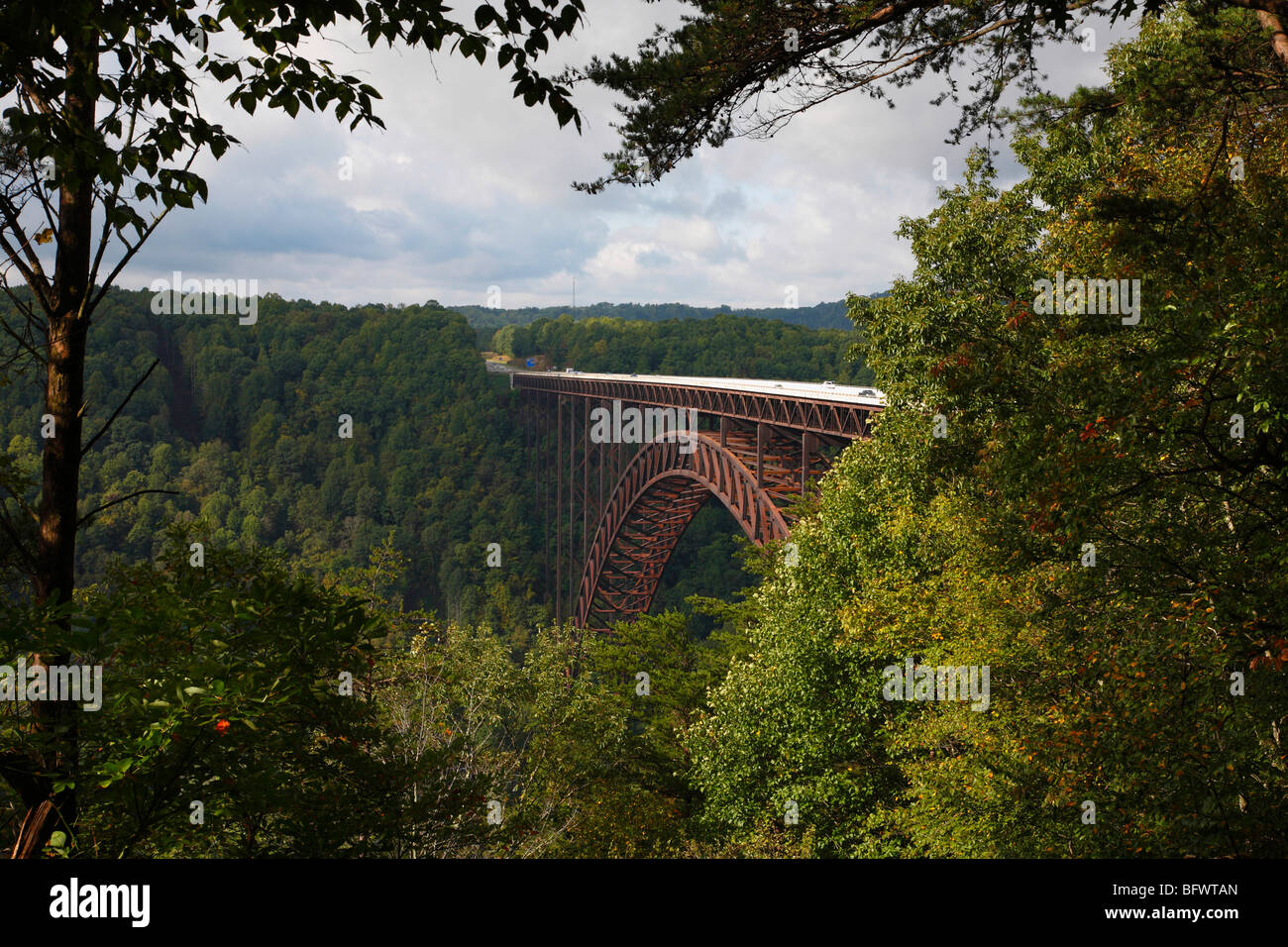 New River with Gorge Bridge Fayetteville Fayette county in West ...