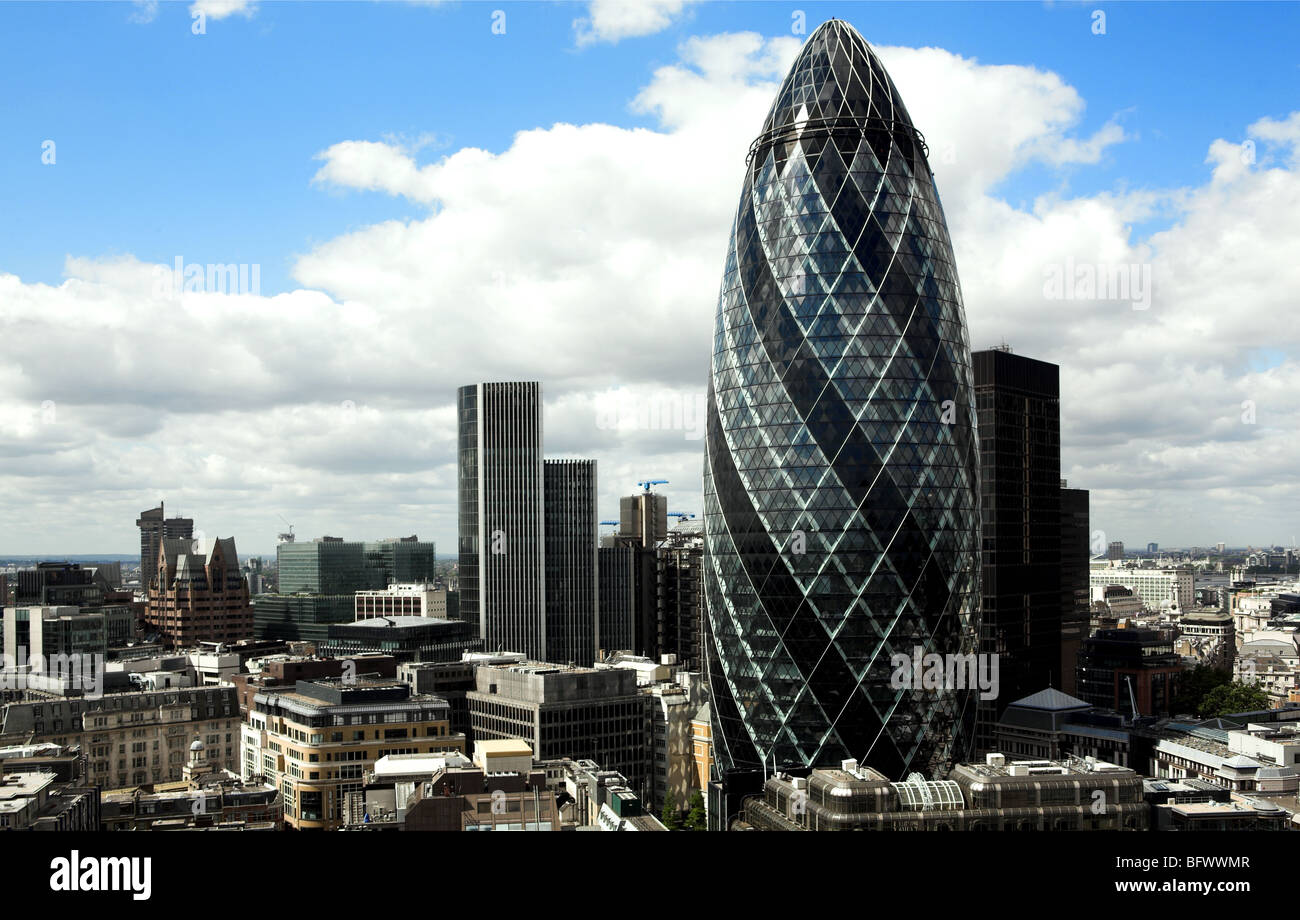 City of london aerial gherkin hi-res stock photography and images - Alamy