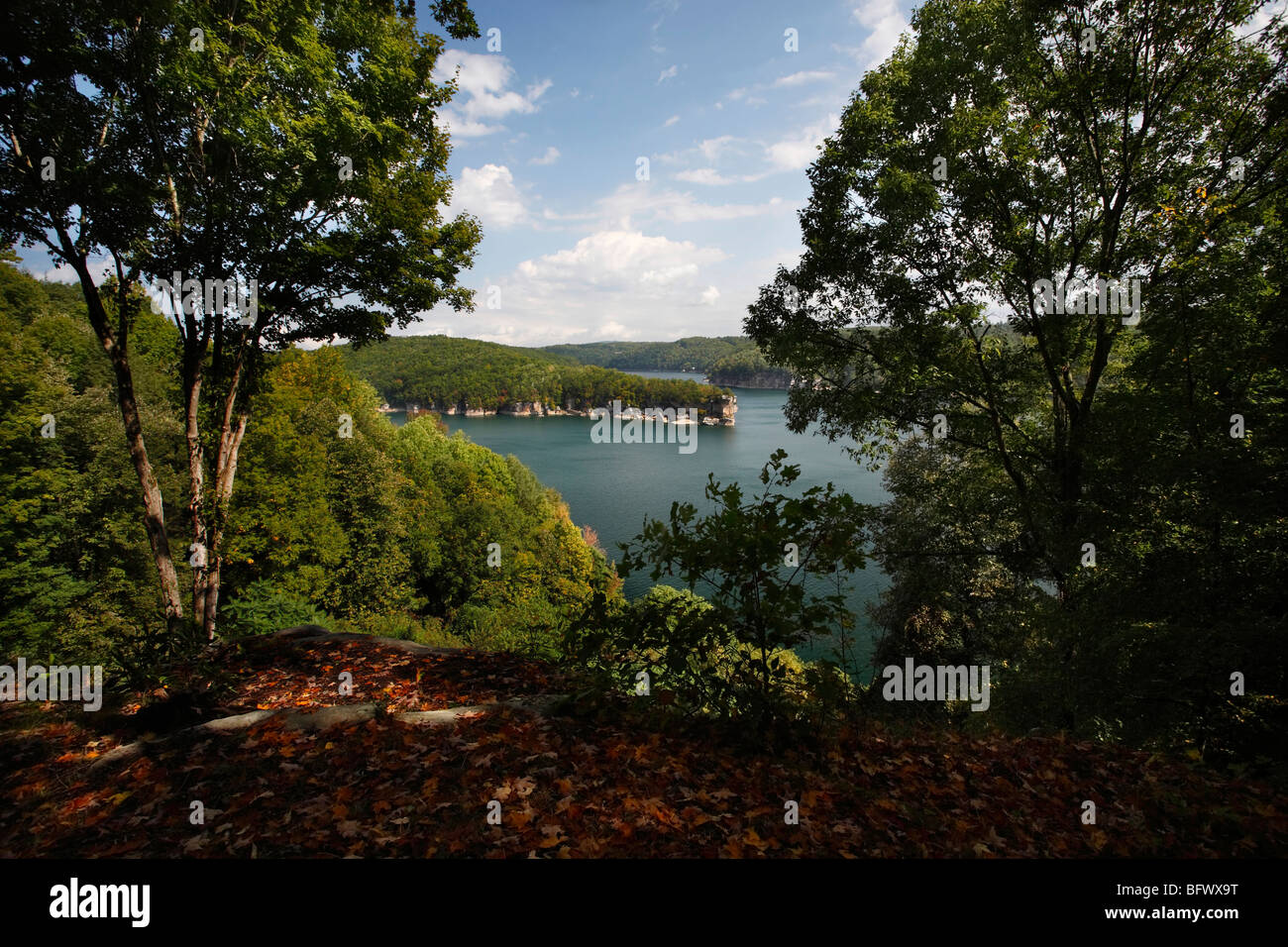 Summersville Lake in West Virginia beautiful Fall landscape overlook ...