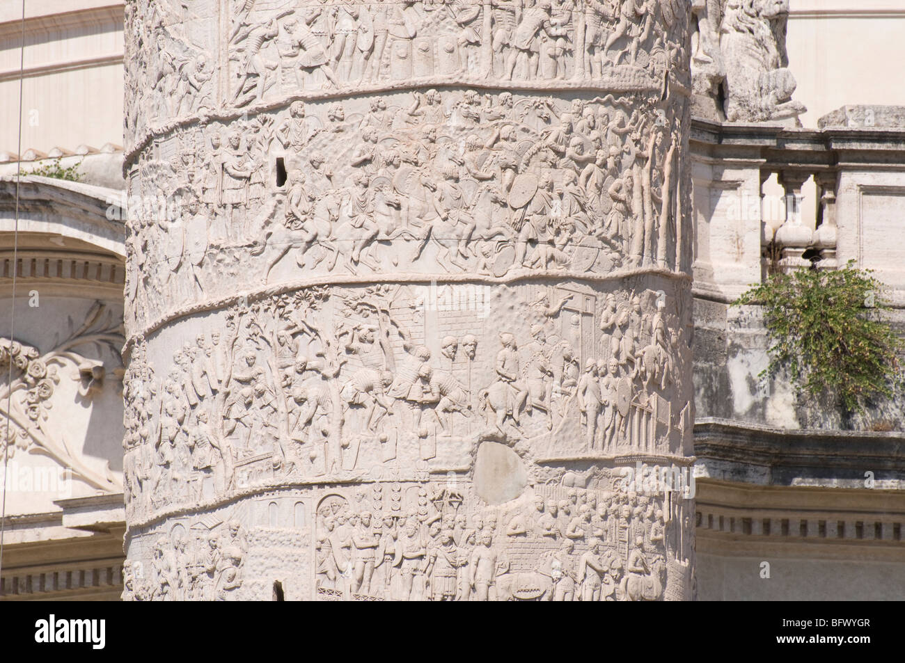 Detail of Trajan's Column in Rome Stock Photo - Alamy