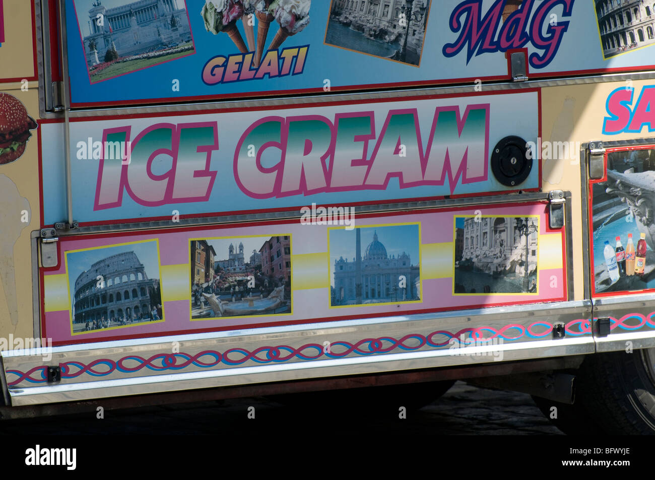 Italian ice cream sign hi-res stock photography and images - Alamy